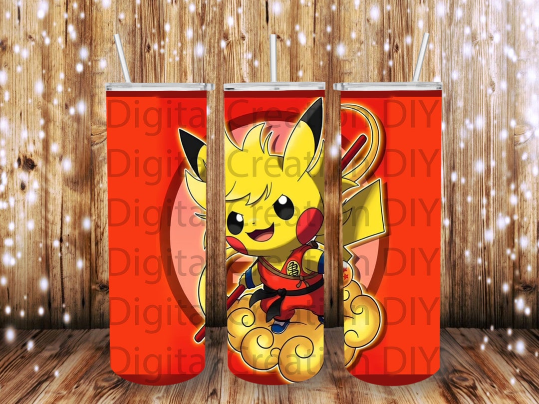 Pika Dragon Man Digital Tumbler Wrap 20 Oz Straight - Etsy