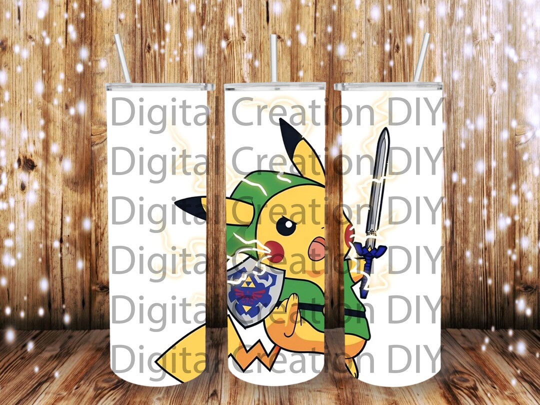 Zelda Pika Link Digital Tumbler Wrap 20 Oz Straight - Etsy