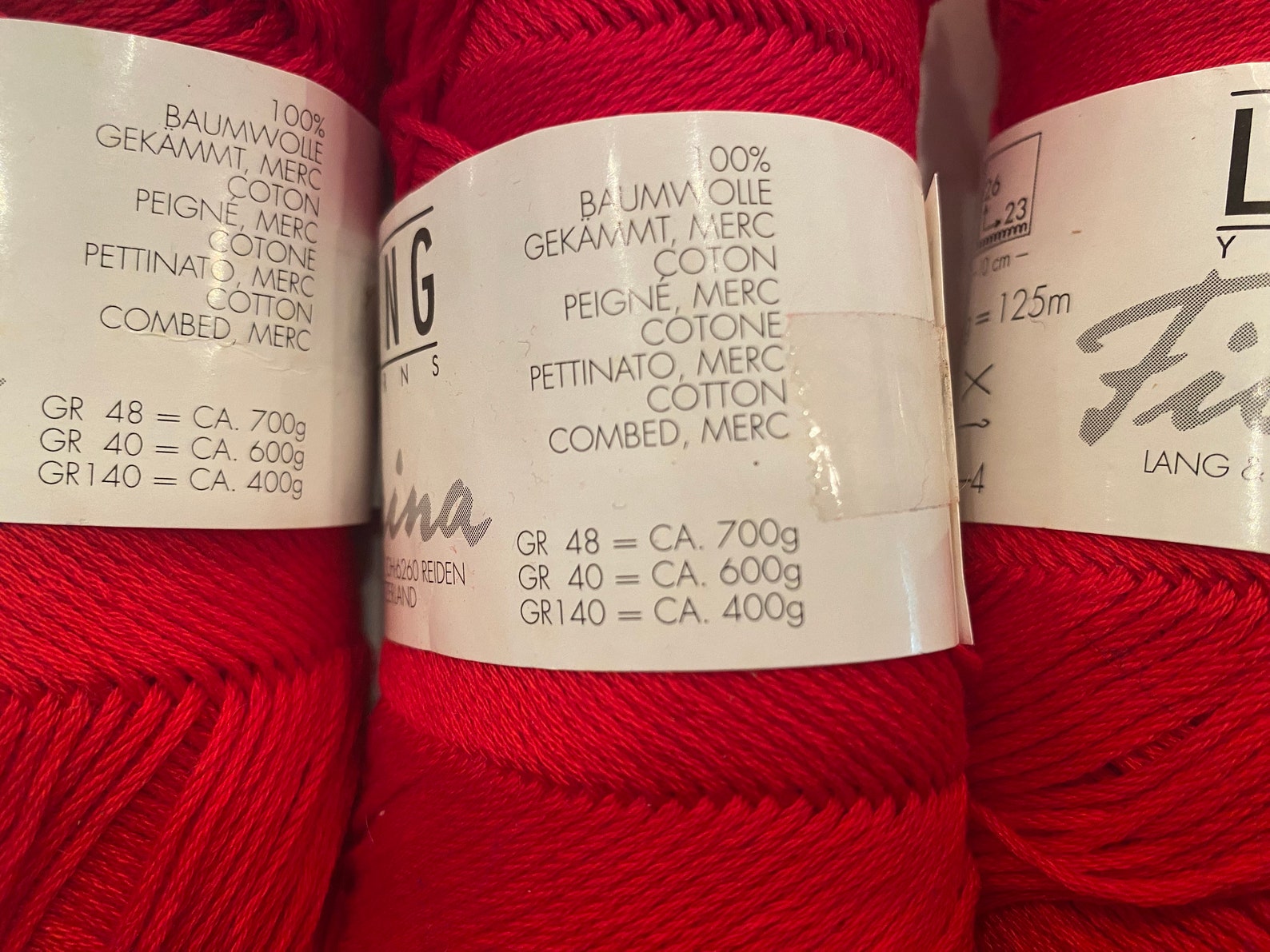 Lang Yarns Fiorina Bright Red Yarn - Etsy