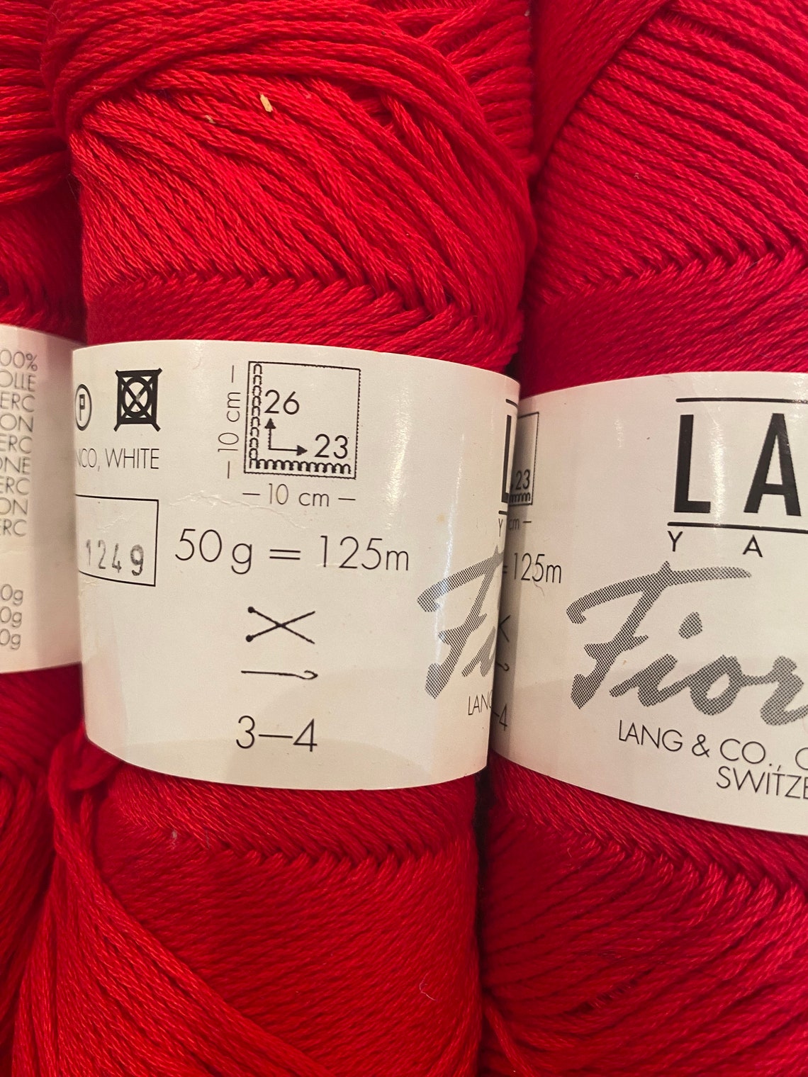 Lang Yarns Fiorina Bright Red Yarn - Etsy