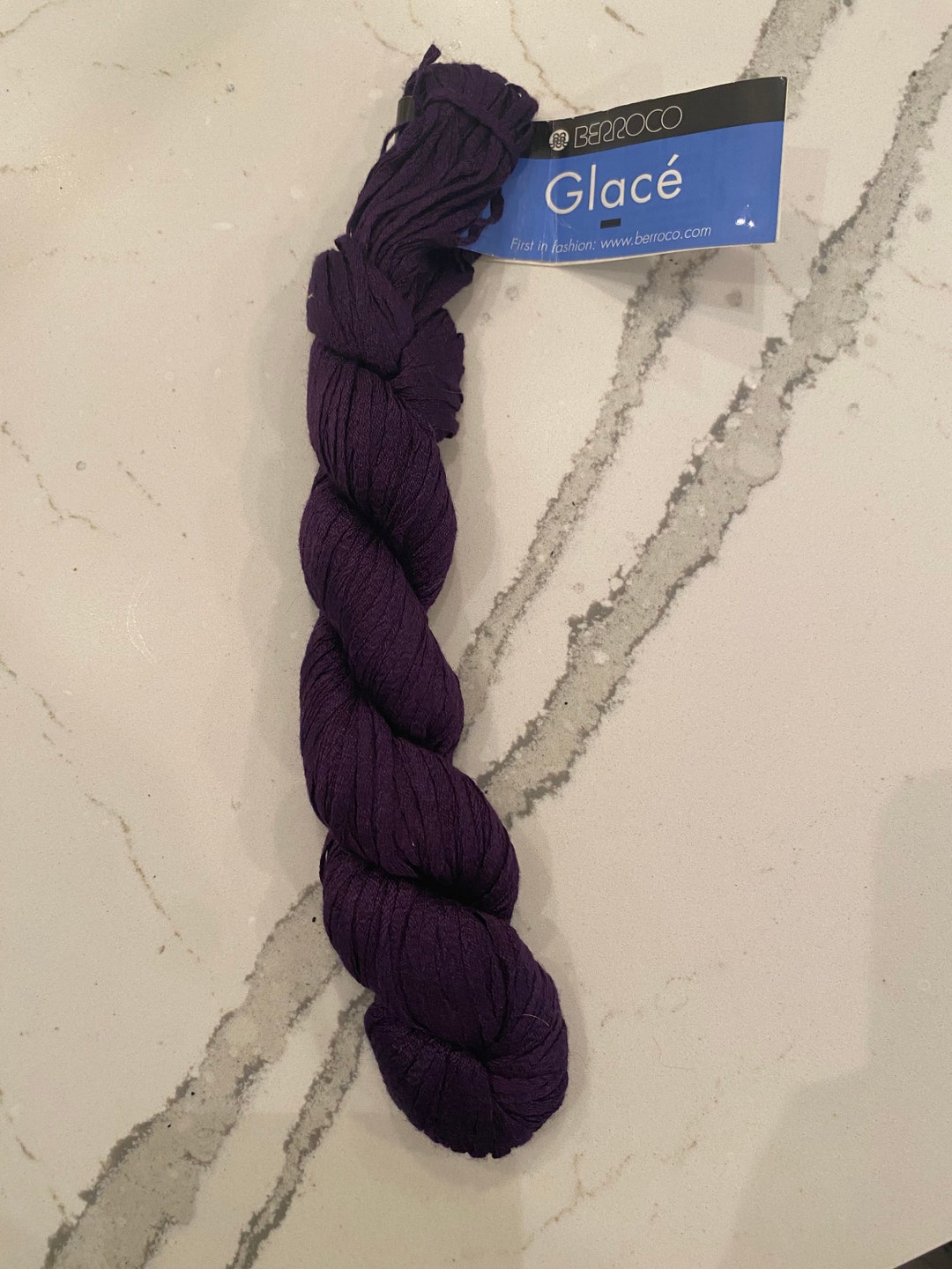 Berroco Glace Royal Purple Ribbon Yarn - Etsy