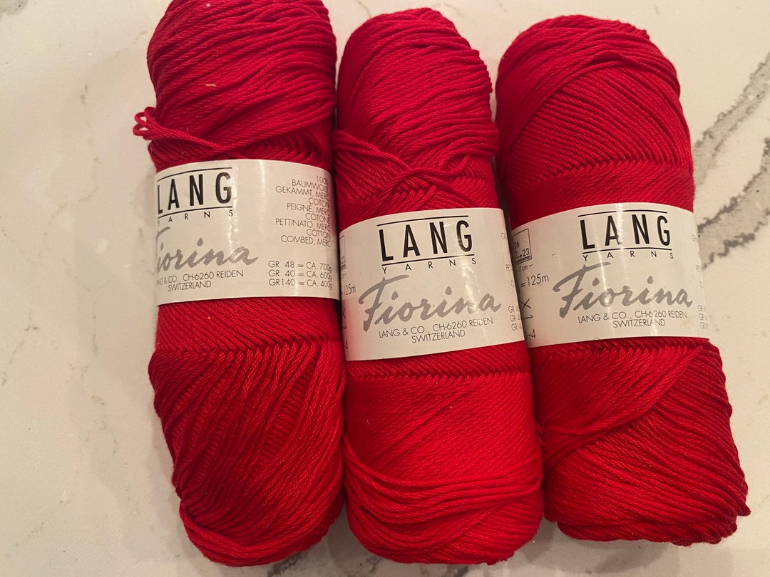 Lang Yarns Fiorina Bright Red Yarn - Etsy