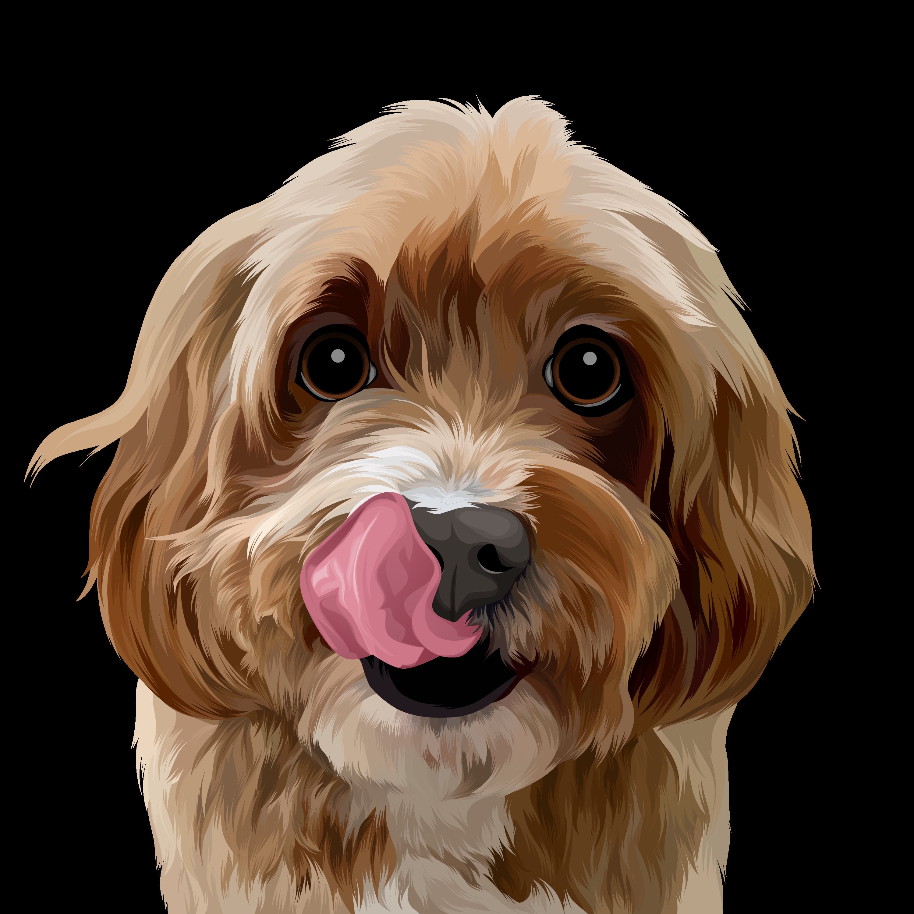 Customized Dog and Cat Portrait Digital Pet Portrait Pet - Etsy