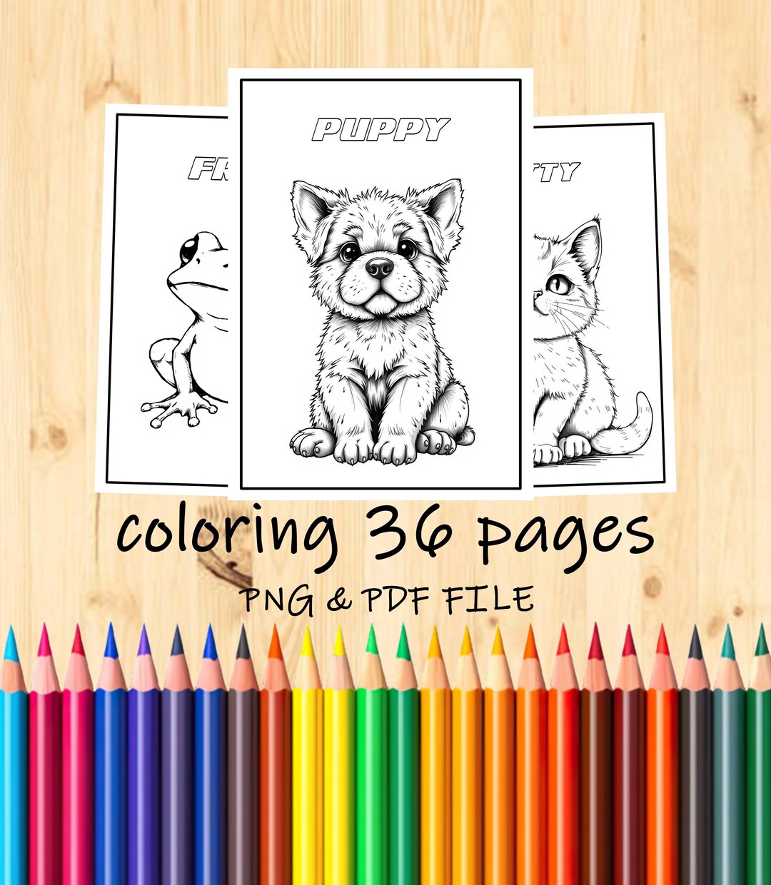 36 Flower & Safari Animals Coloring Pages for Kids Adults | Printable ...