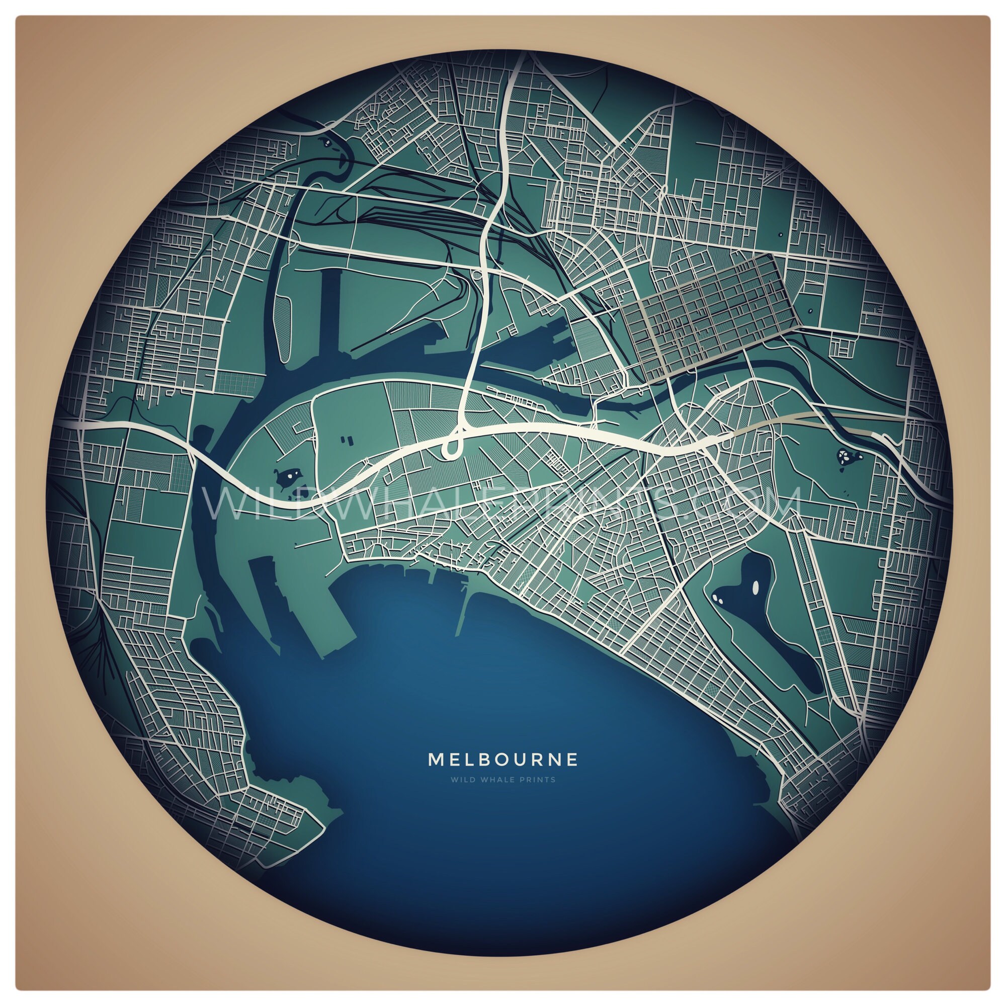 Melbourne Map Travel Poster Prints, Australia City Poster, Line Drawing ...
