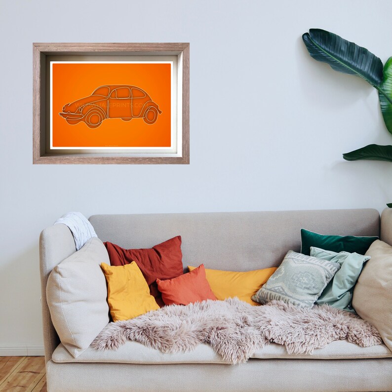 VW Beetle Car Poster Print, Digital Prints Poster Download, Printable ...