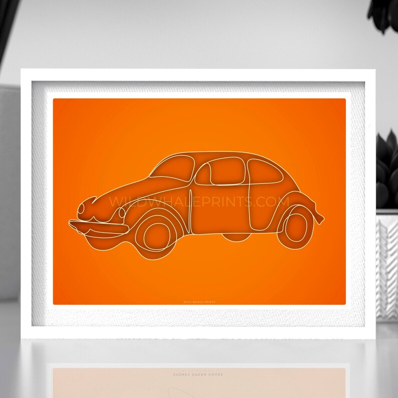 VW Beetle Car Poster Print, Digital Prints Poster Download, Printable ...