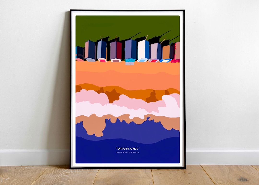 DROMANA Beach Box Australia Poster Print Mornington - Etsy