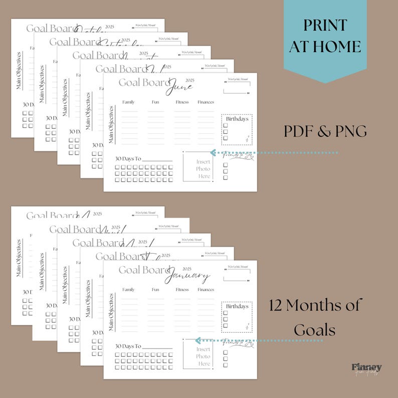 Vision Board | 2025 Goals | Goal Setting | Motivational Board | New ...