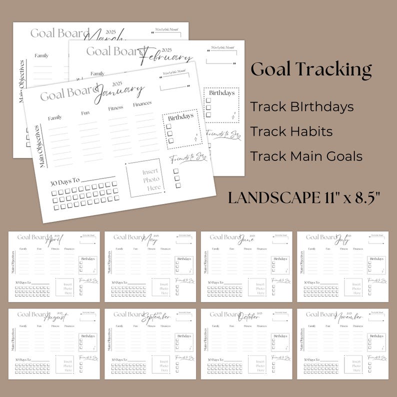 Vision Board | 2025 Goals | Goal Setting | Motivational Board | New ...