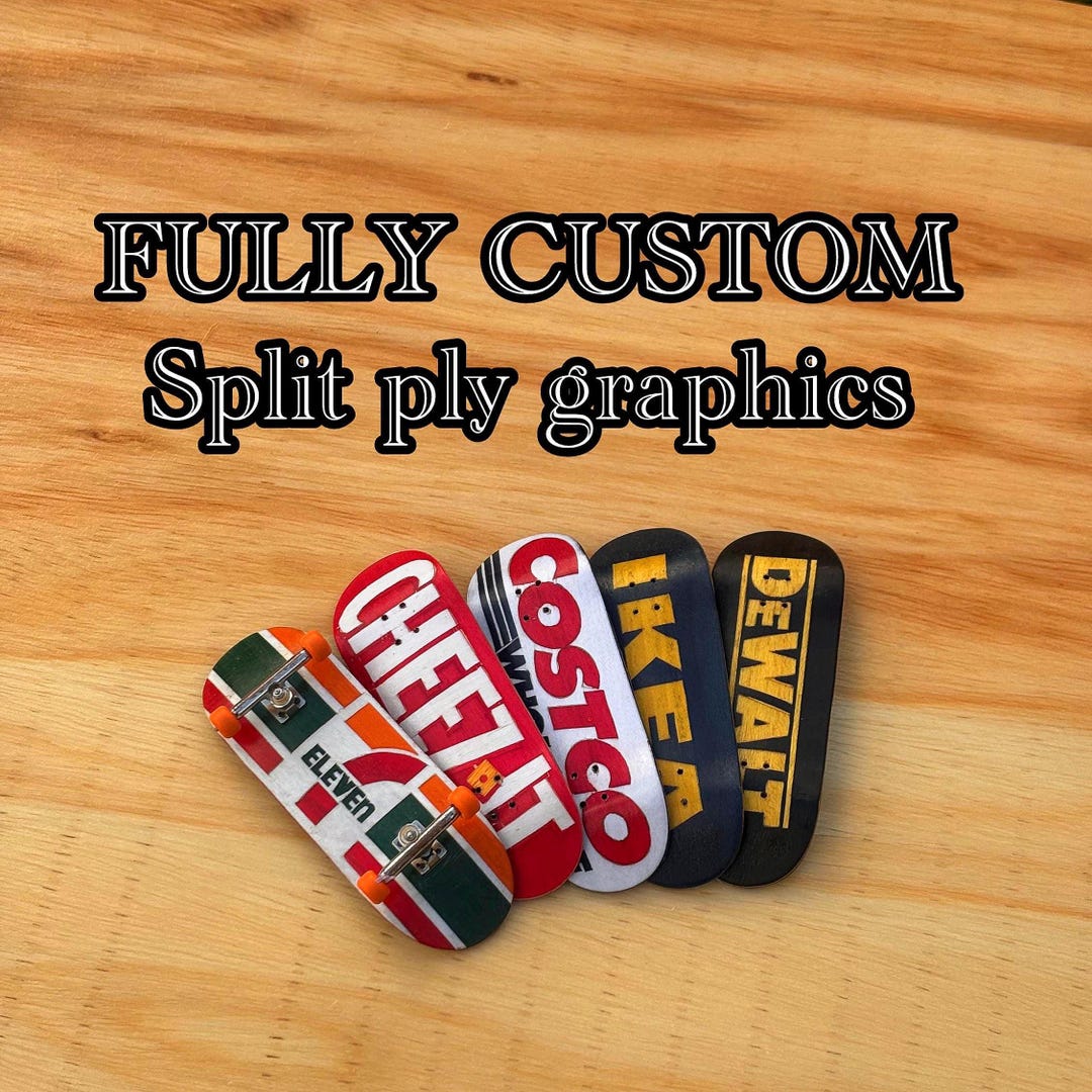 Hand Cut Wooden Fingerboard, Custom Split Ply Design DM @_billboardfb ...