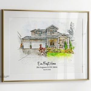 Custom House Drawing, Watercolor Painting From Photo - Etsy