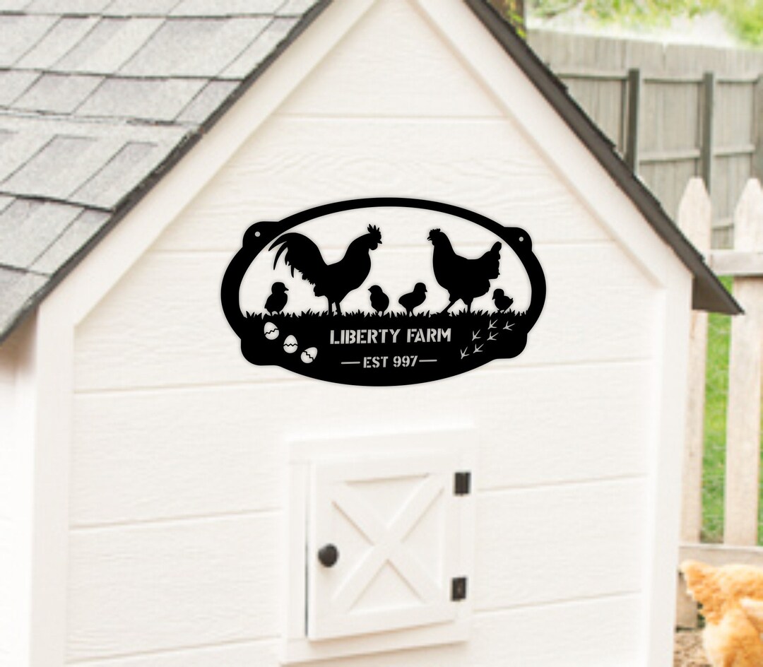 Personalized Chicken Coop Sign Hen House Coop Sign Our Little Coop Sign ...