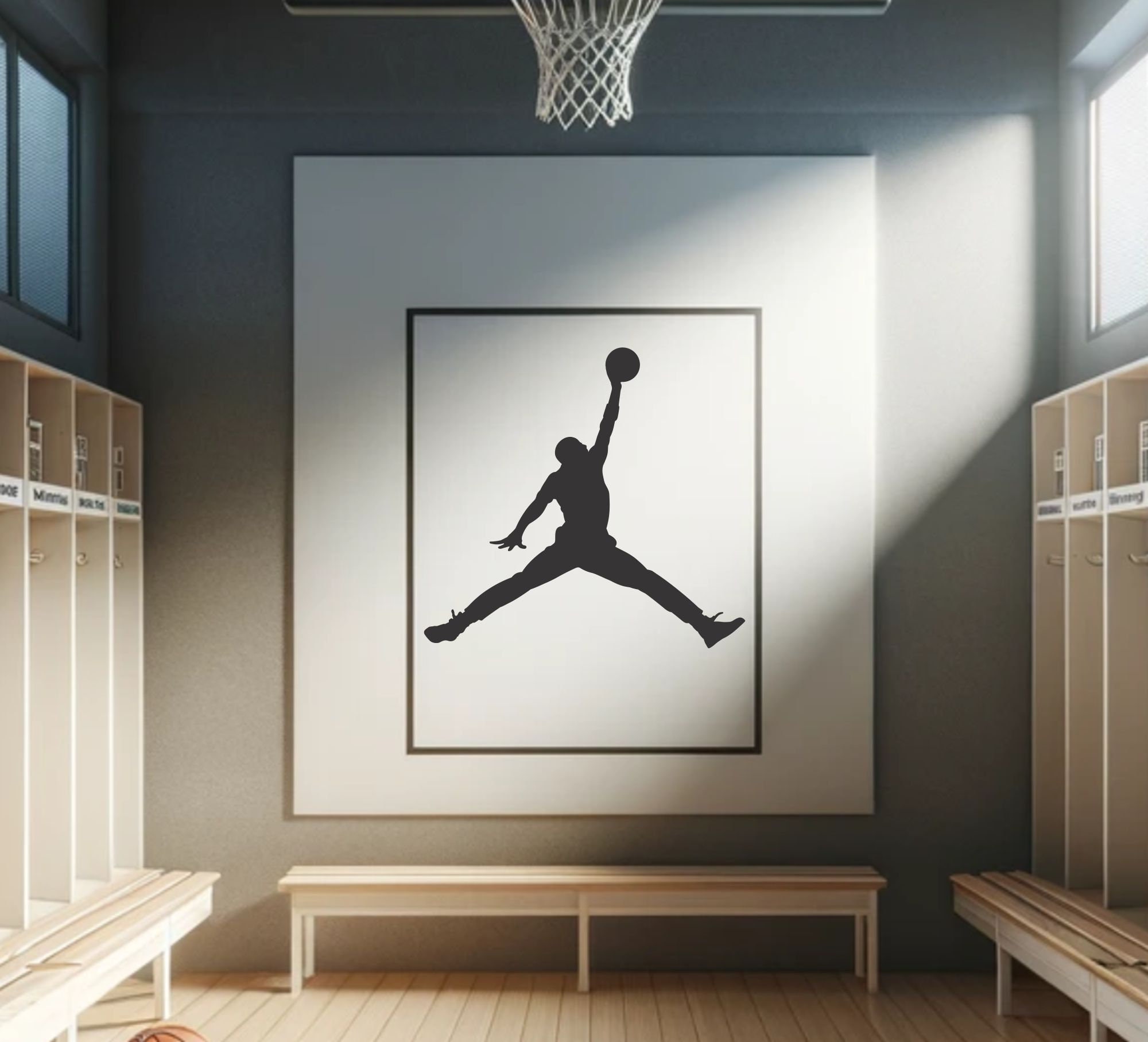 Jordan Wall Decal Jumpman Decal Sticker Basketball Wall Decal Jordan ...