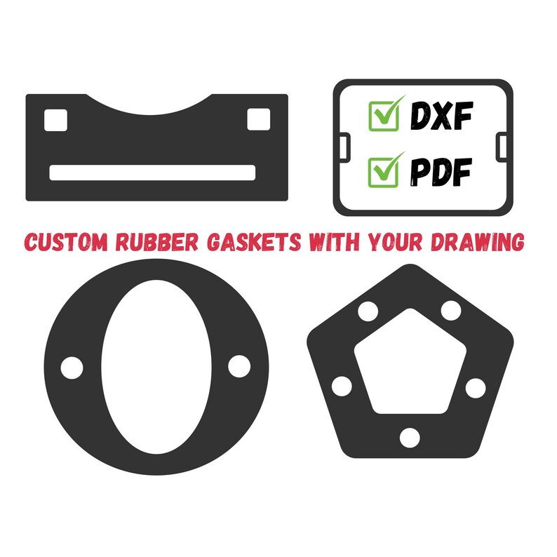 Custom Rubber Gaskets DXF, PDF - Etsy