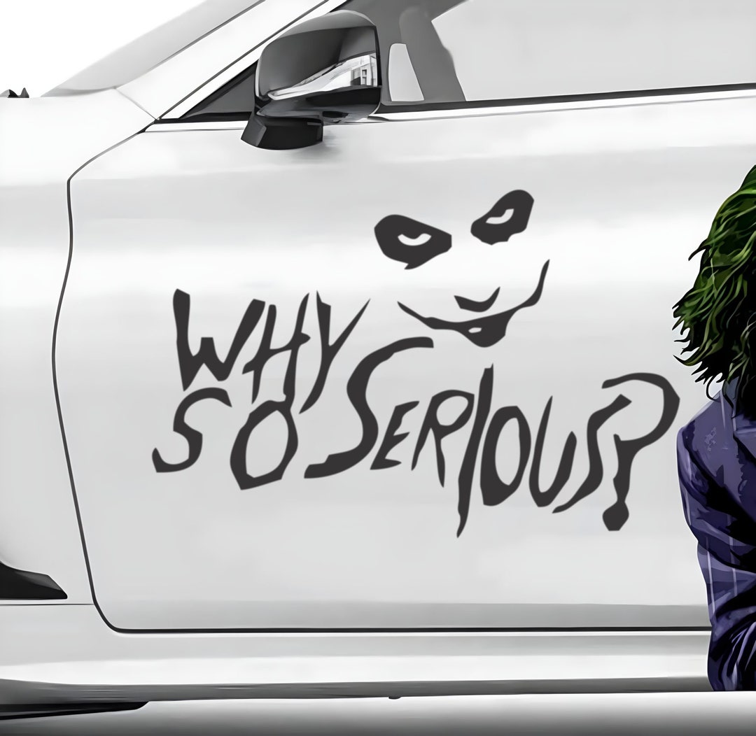 Why so Serious Large Car Door Decal Sticker. Batman and Joker. - Etsy