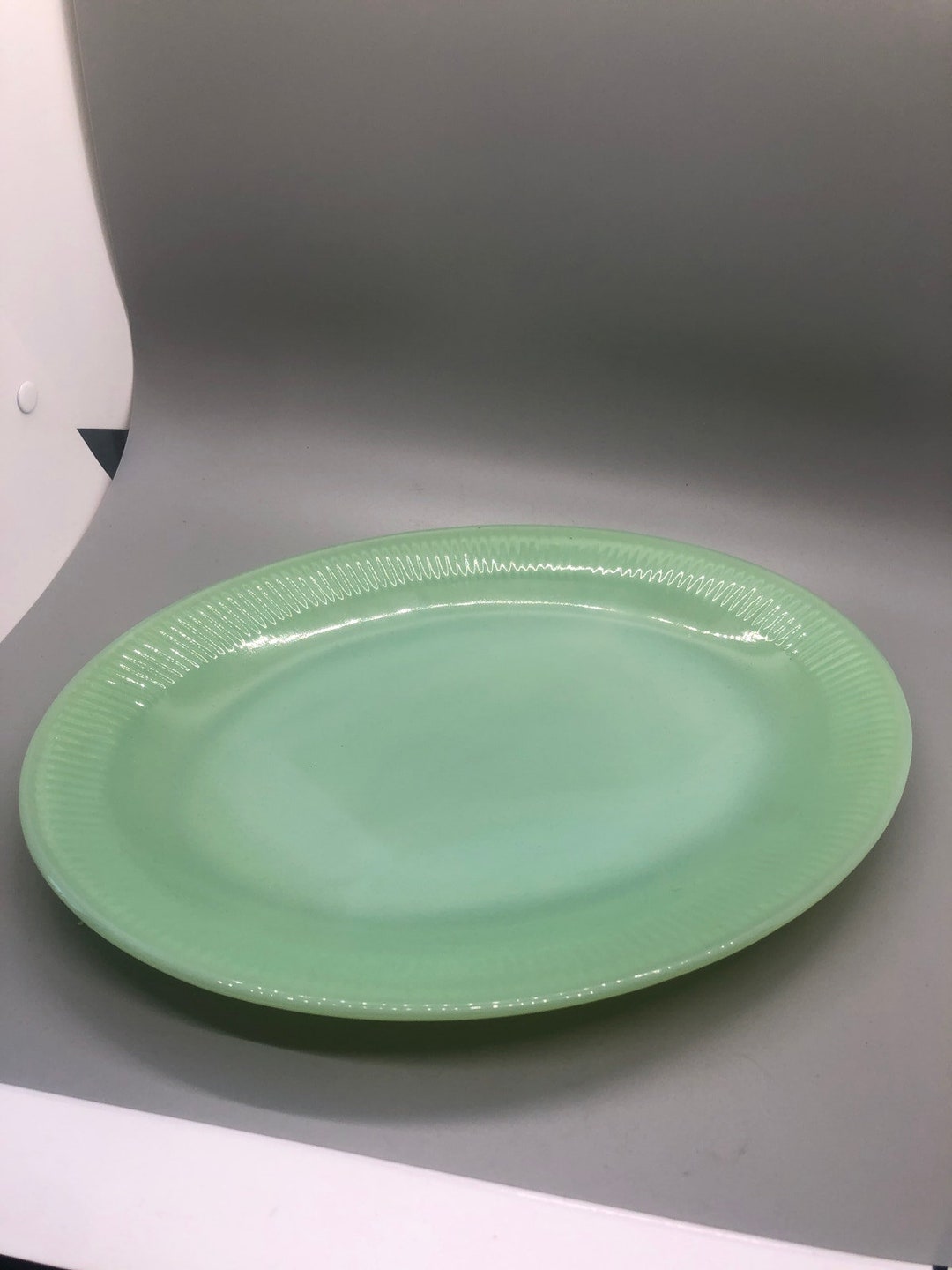 Vintage Fire King Jadeite Oval Serving Platter - Etsy
