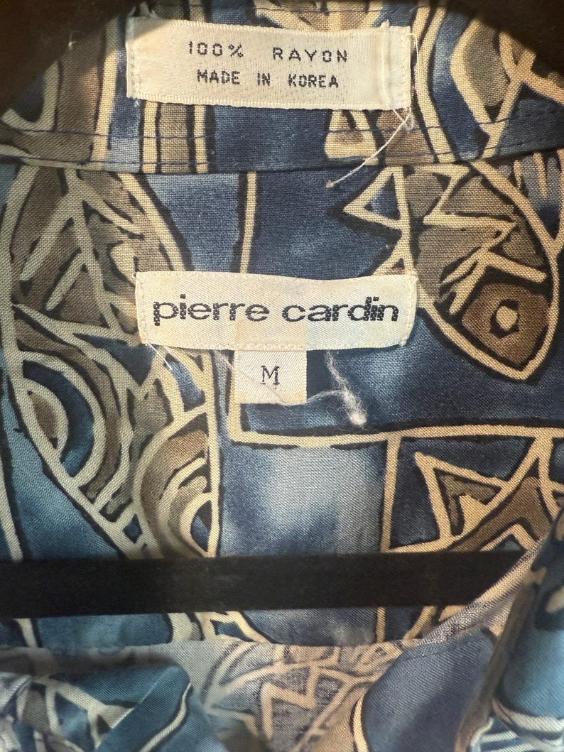 Vintage Pierre Cardin Mens Summer Hawaiian M - Etsy