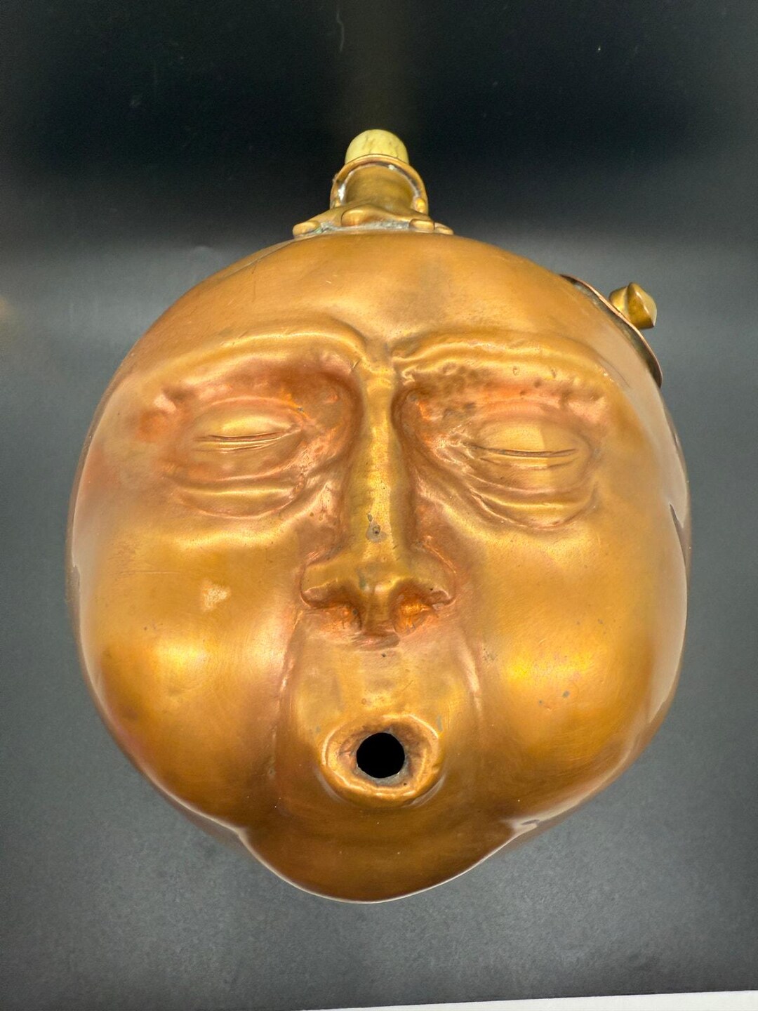 RARE Copper Tea Kettle W/ Antler Handle / Man's Face - Etsy