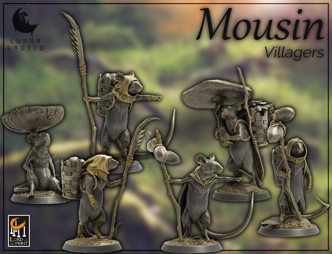 Mousin Villagers | Unpainted 12K Resin Miniatures - Etsy