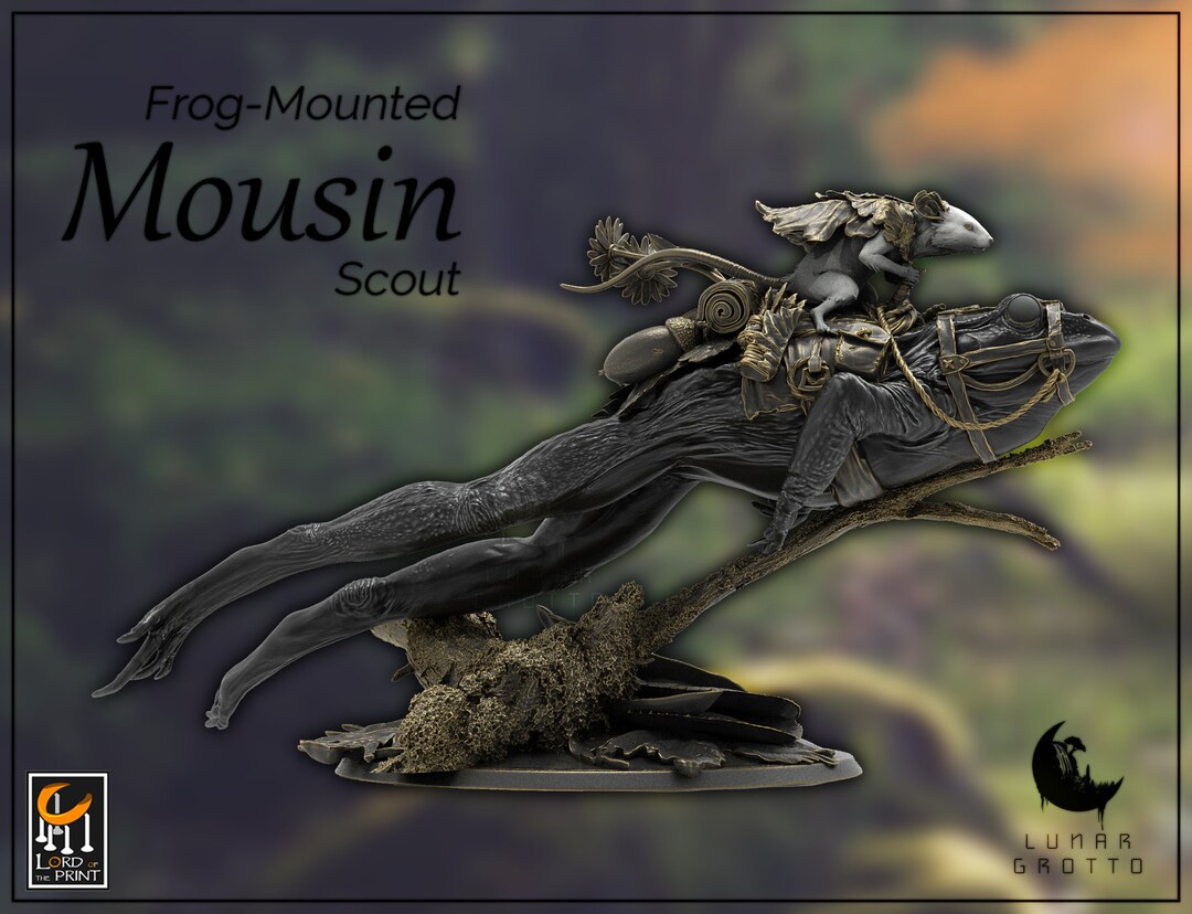 Frog-mounted Mousin Scout Unpainted 4K Resin Figure Dnd Miniature - Etsy