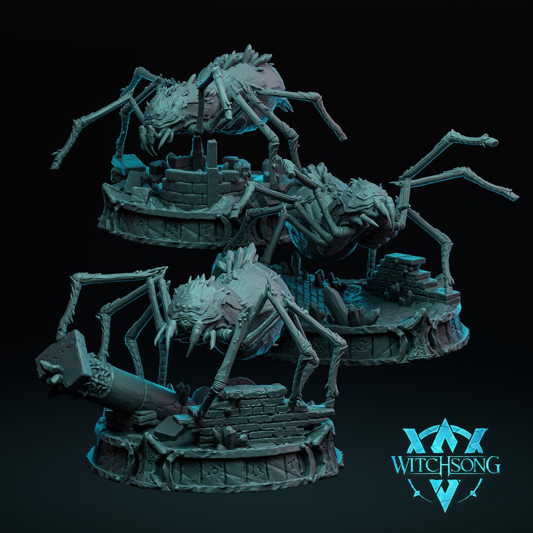 Crystalheart Spiders 4K Resin Figure Dnd Miniature Bust - Etsy