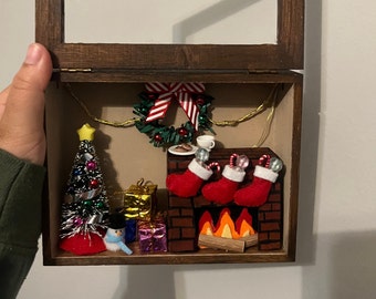 Christmas Scene Shadow Box - Etsy