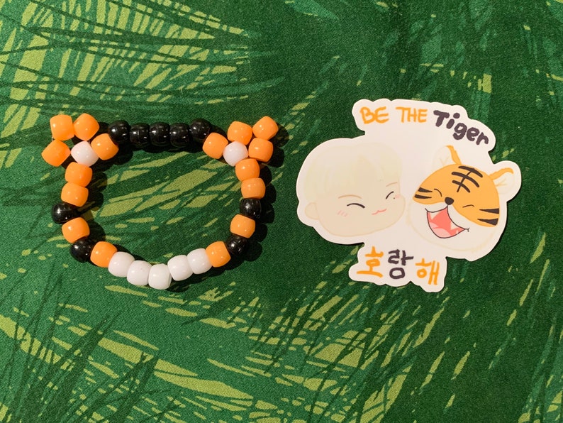 K-pop Seventeen Hoshi Horanghae Sticker and Tiger Bracelet - Etsy