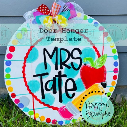 TEMPLATE Spring Template Door Hanger Template DIY Door - Etsy