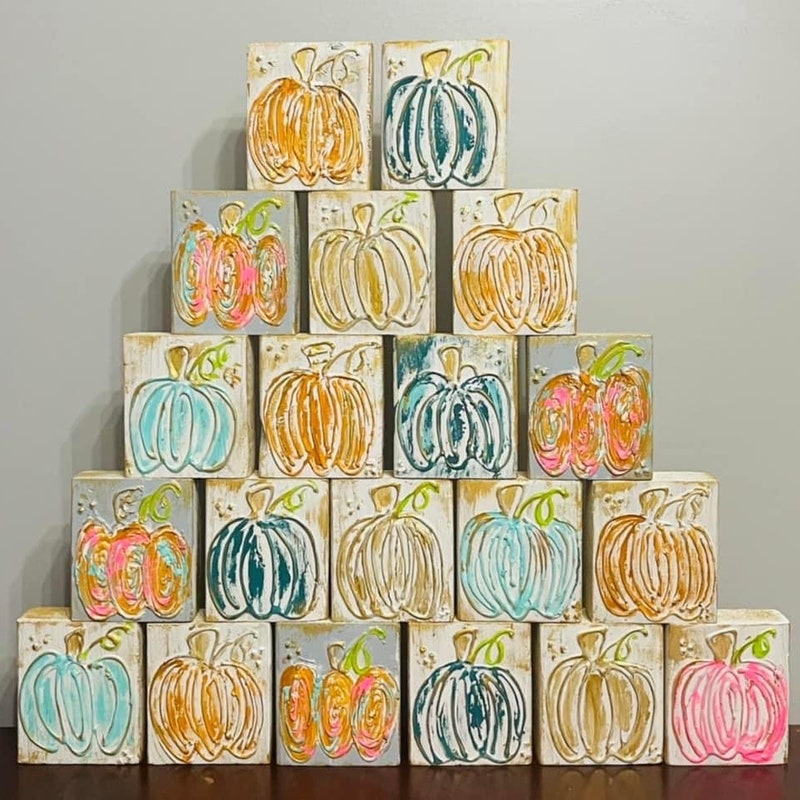Painted Blocks - Etsy