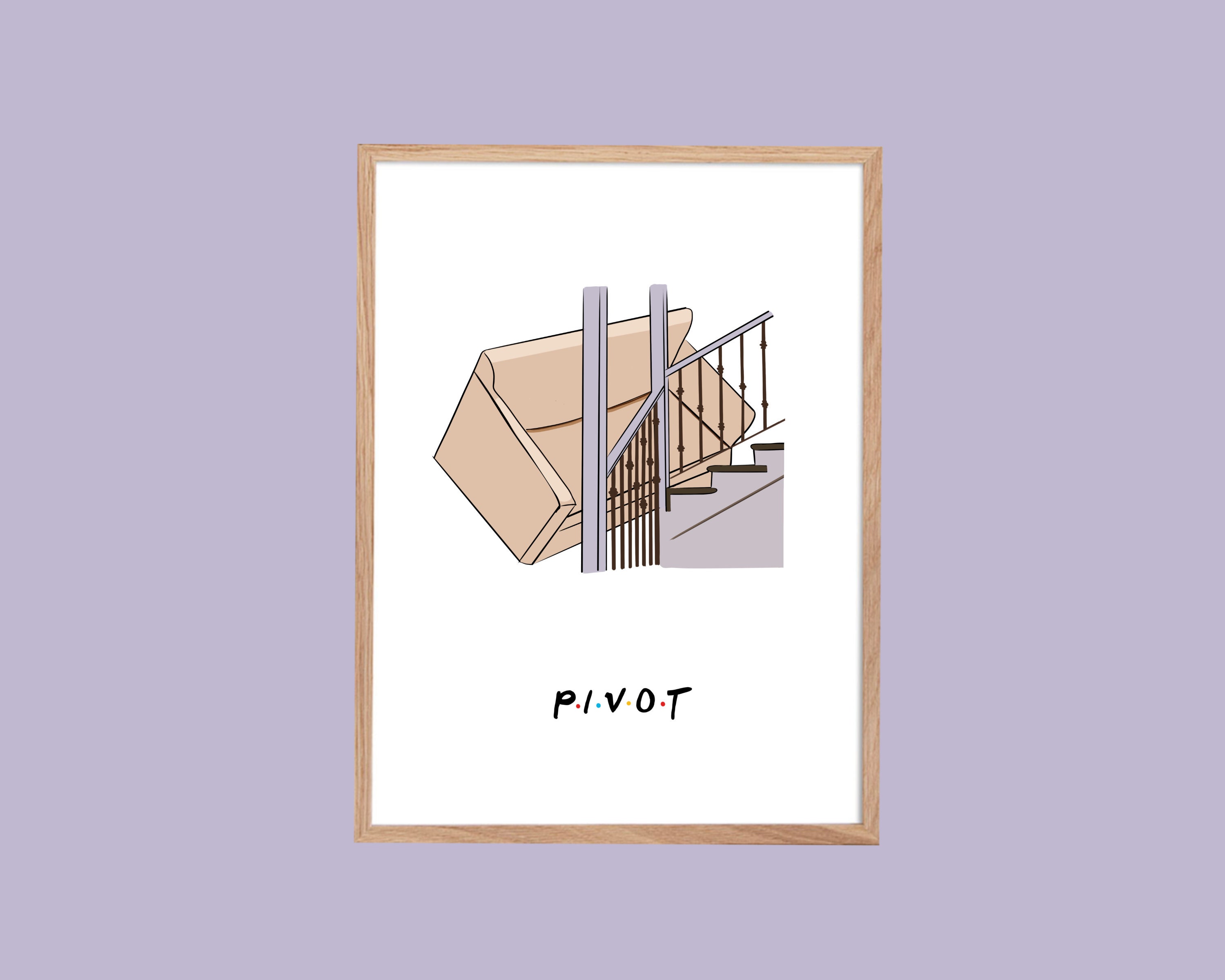 Friends TV Show Art Pivot Couch Special Edition Digital Download Poster ...