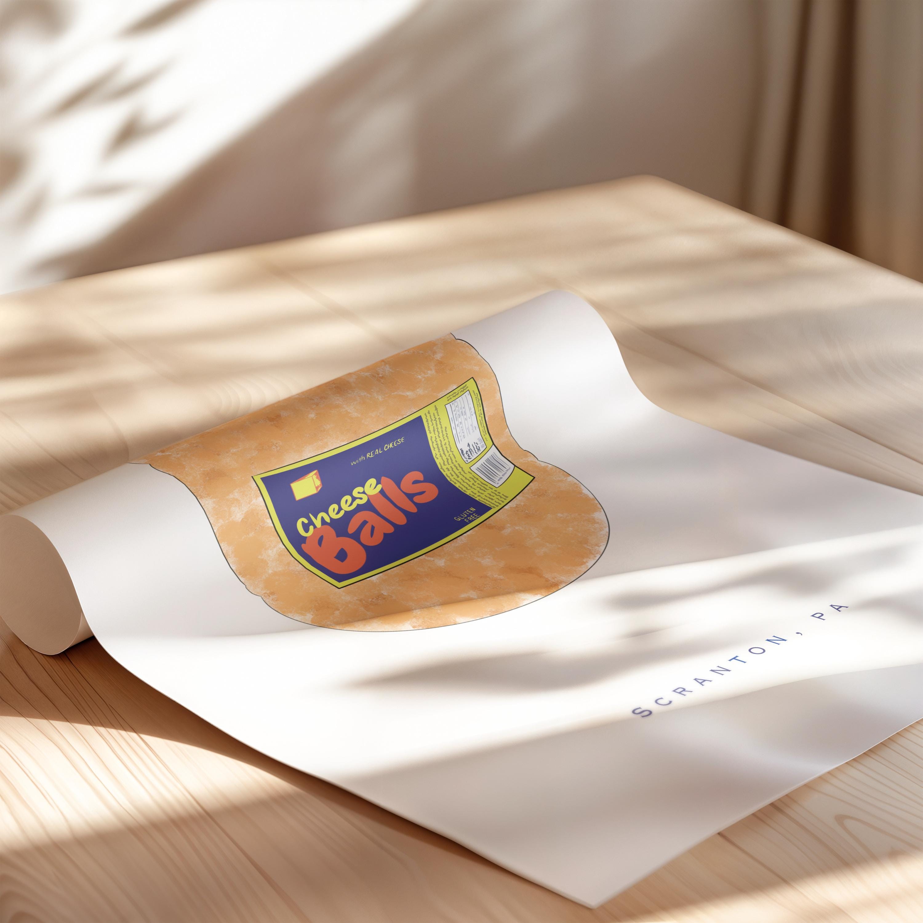 The Office TV Show Art: Michael Scott Cheese Balls Print (digital ...