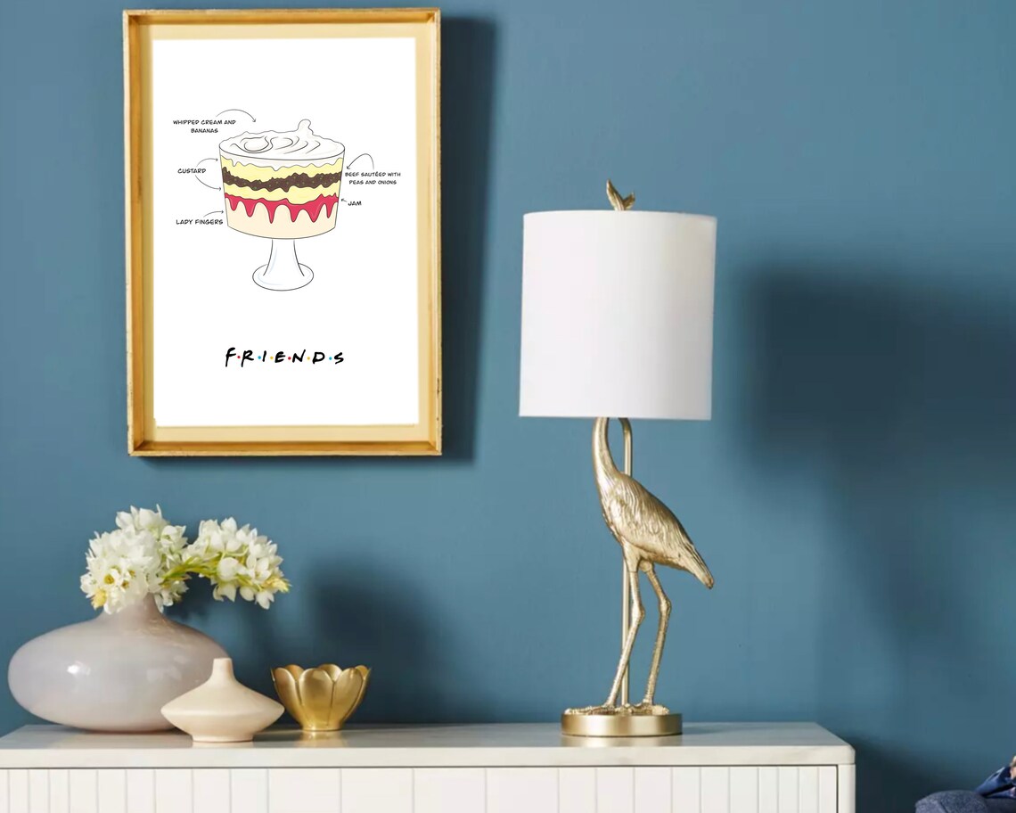 Friends TV Show Art Printable English Trifle Rachel Green Digital ...