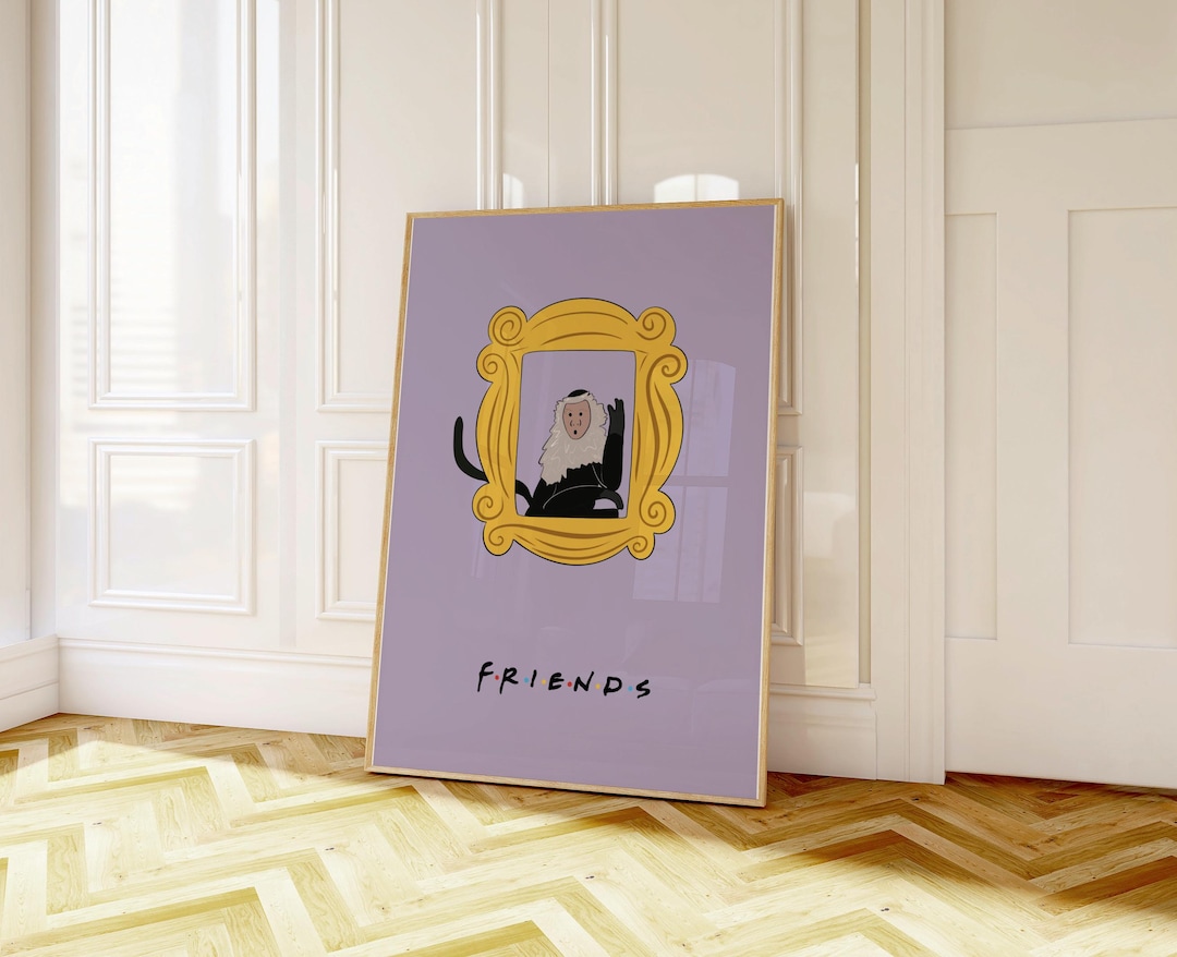 Friends TV Show Art - Marcel Monkey Ross Geller - Digital Download ...