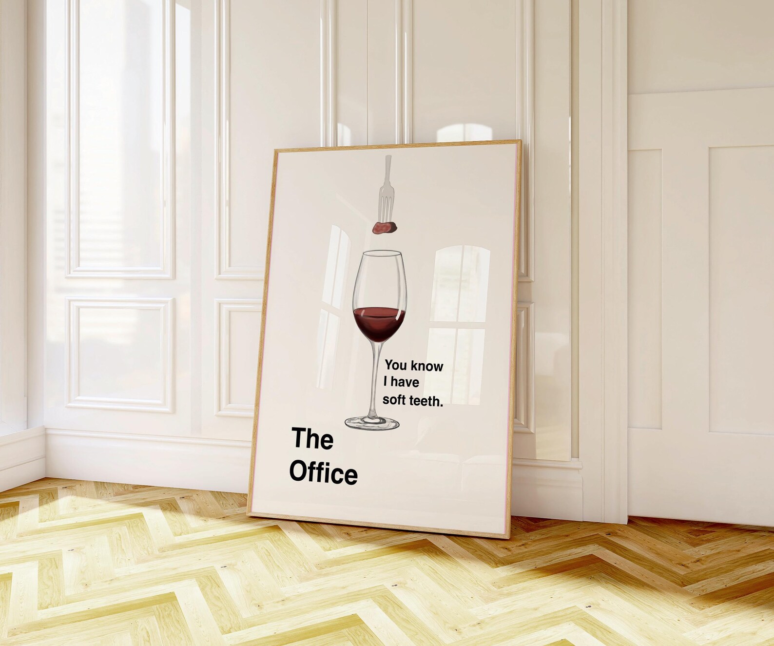 Michael Scott Dinner Party Wine Print, the Office TV Show Art, Digital ...