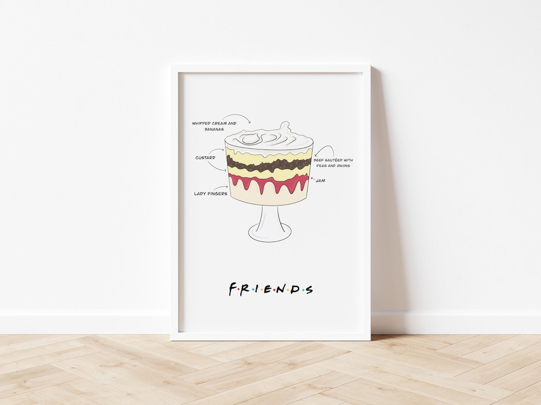 Friends TV Show Art Printable - English Trifle Rachel Green - Digital ...