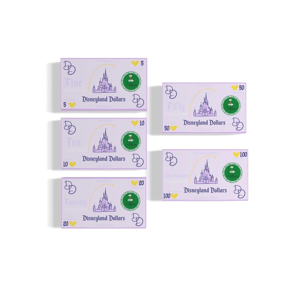 Printable Disneyland Dollars Bundle, Santa Claus Play Money, Mickey ...