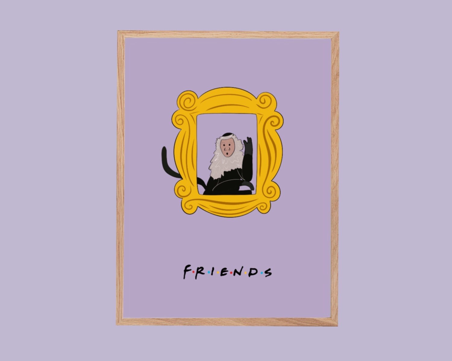 Friends TV Show Art Marcel Monkey Ross Geller Digital Download Print ...