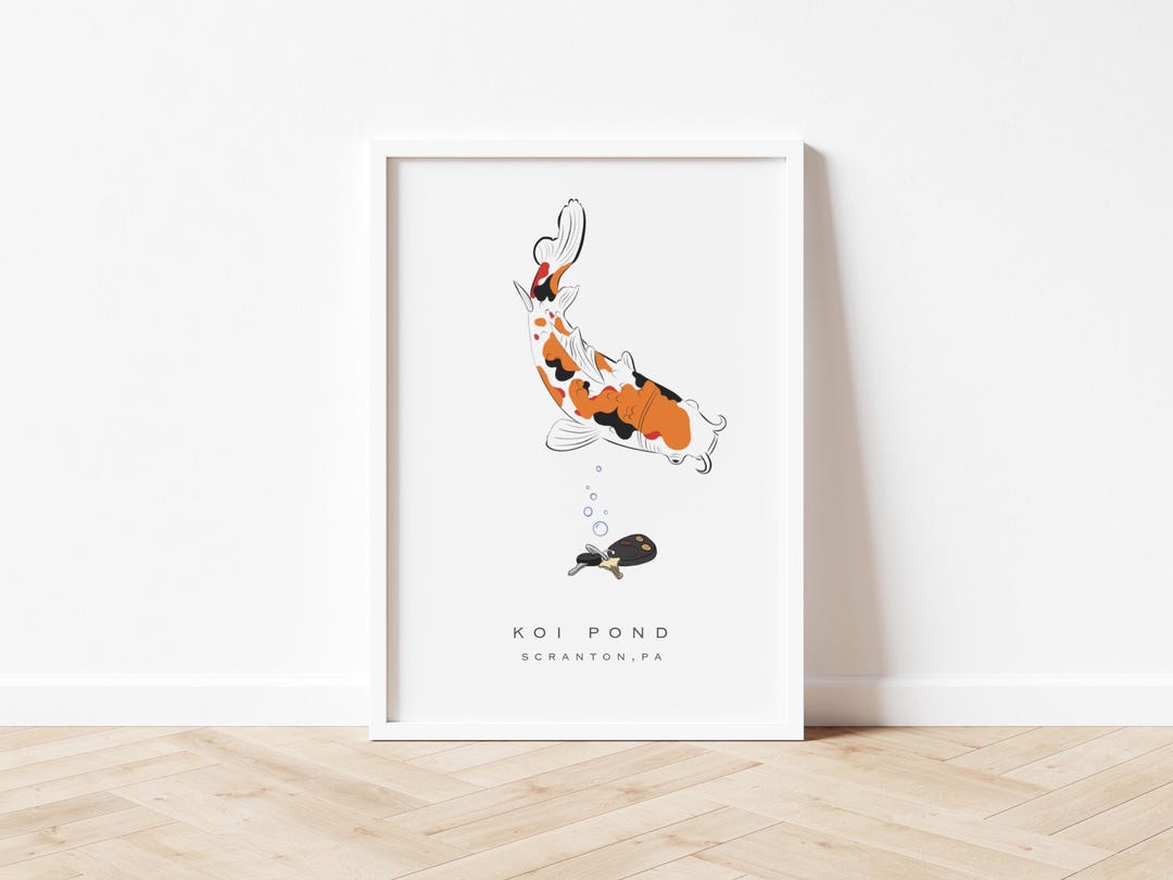 The Office TV Show Art - Michael Scott Koi Pond Print - Digital ...