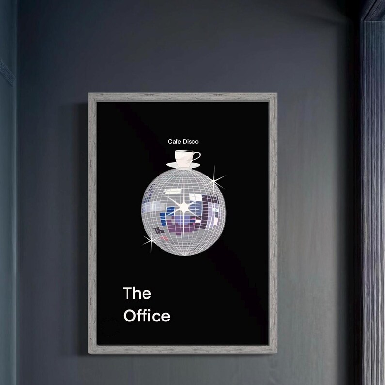 The Office TV Show Art Michael Scott Cafe Disco - Jim Halpert Dwight ...