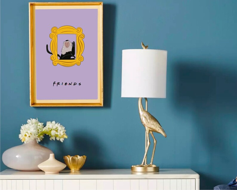 Friends TV Show Art Marcel Monkey Ross Geller Digital Download Print ...