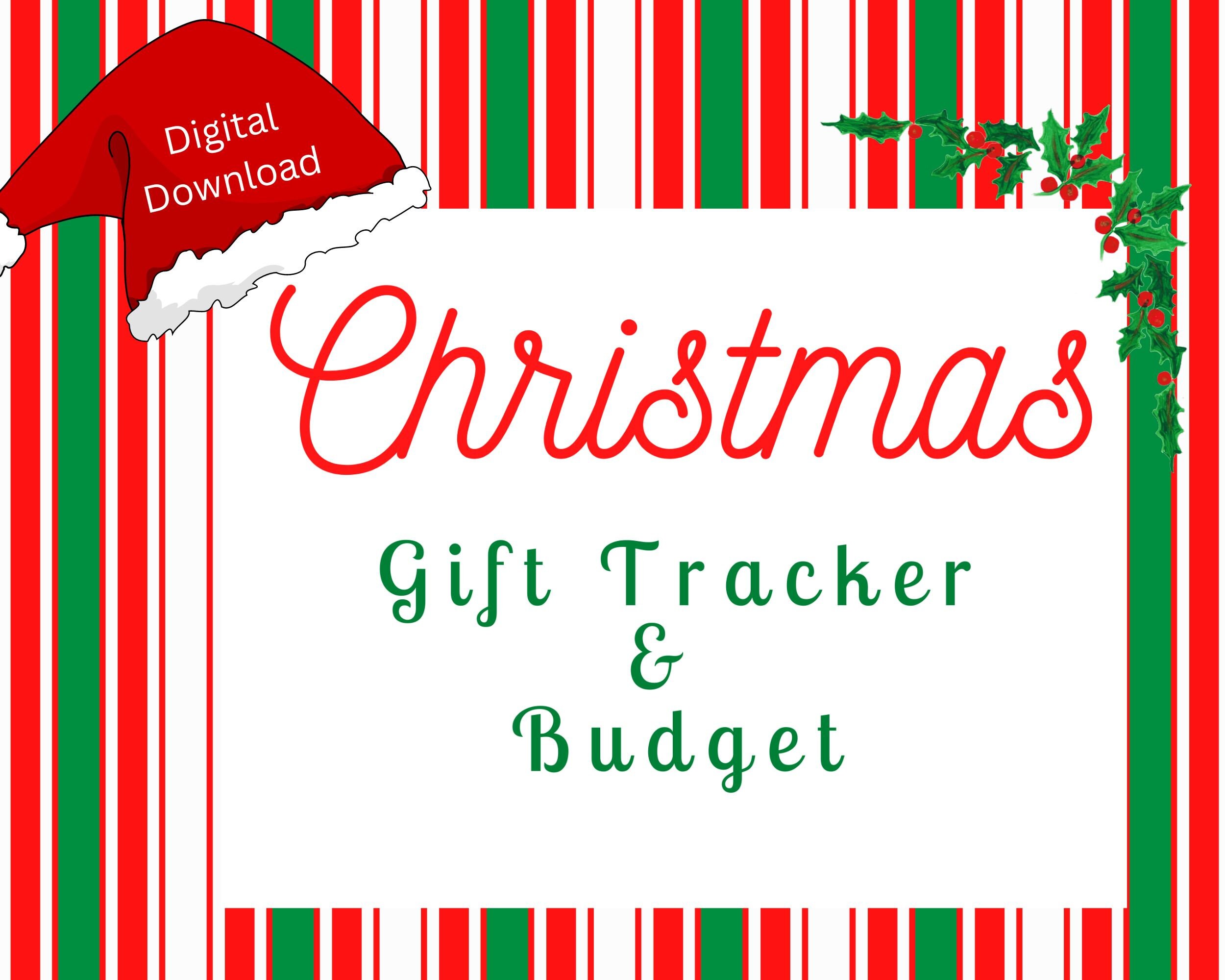 Christmas Gift Tracker & Budget, Track Spending for Christmas, Gift ...