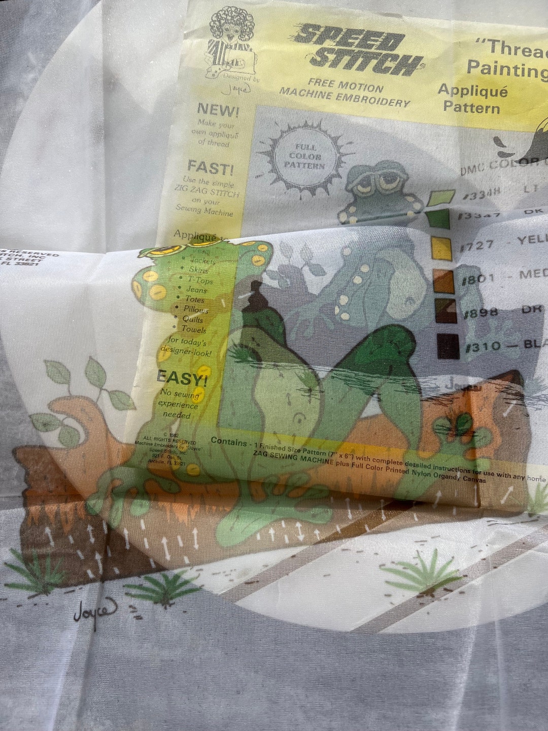 Vintage Speed Stitch Machine Embroidery Appliqué Pattern the Frog - Etsy