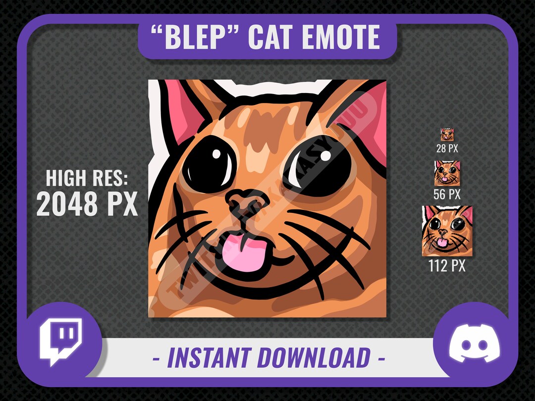 Twitch/discord Emote - "blep" CAT - Etsy