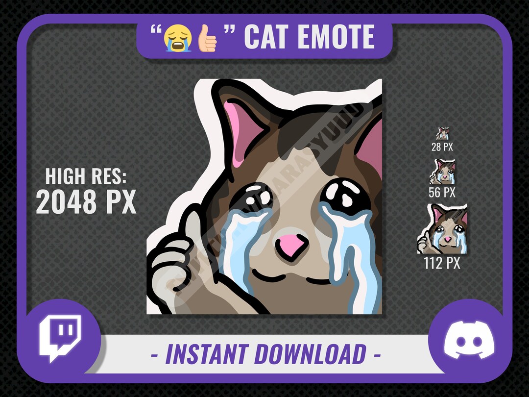 Twitch/discord Emote - I'M (NOT) OKAY CAT - Etsy