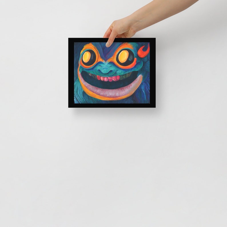 Water Spirit Yokai, Ghibli Inspired, Totoro Inspired, Vibrant Art Print ...