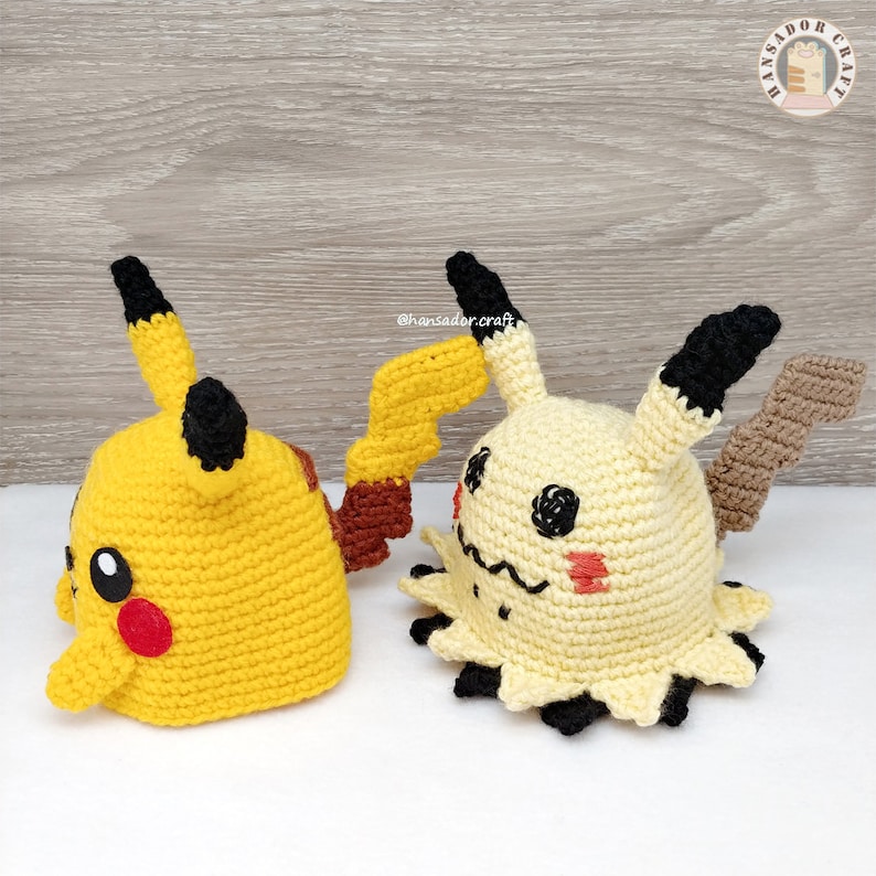 Crochet Pattern Reversible Pikachu & Mimikyu | Crochet Pokémon ...