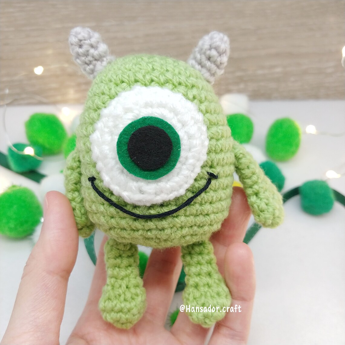Crochet Pattern Mike Wazowski Amigurumi Mike Wazowski Pattern - Etsy ...