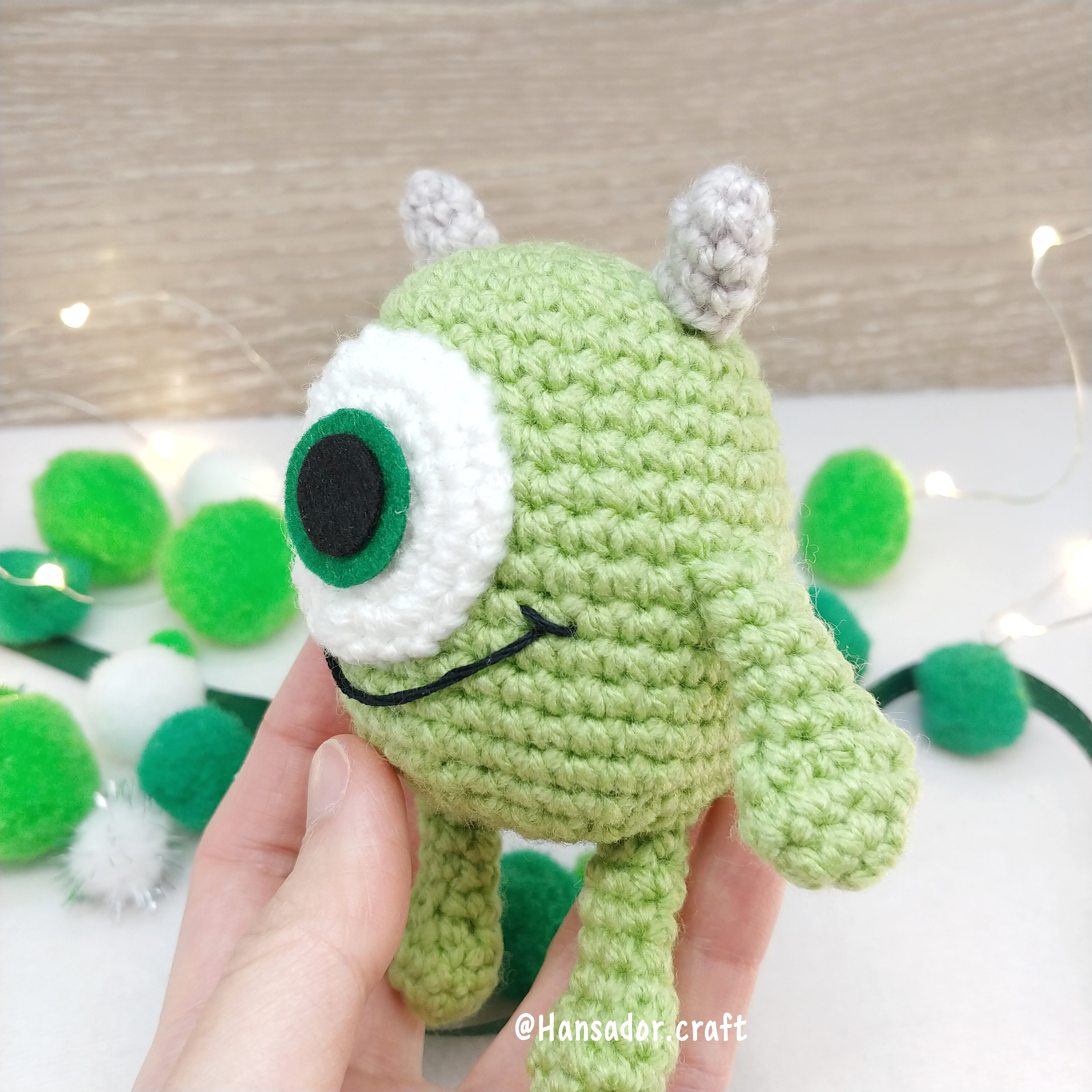 Mike Wazowski Crochet Pattern Amigurumi Mike Wazowski Pattern Crochet ...