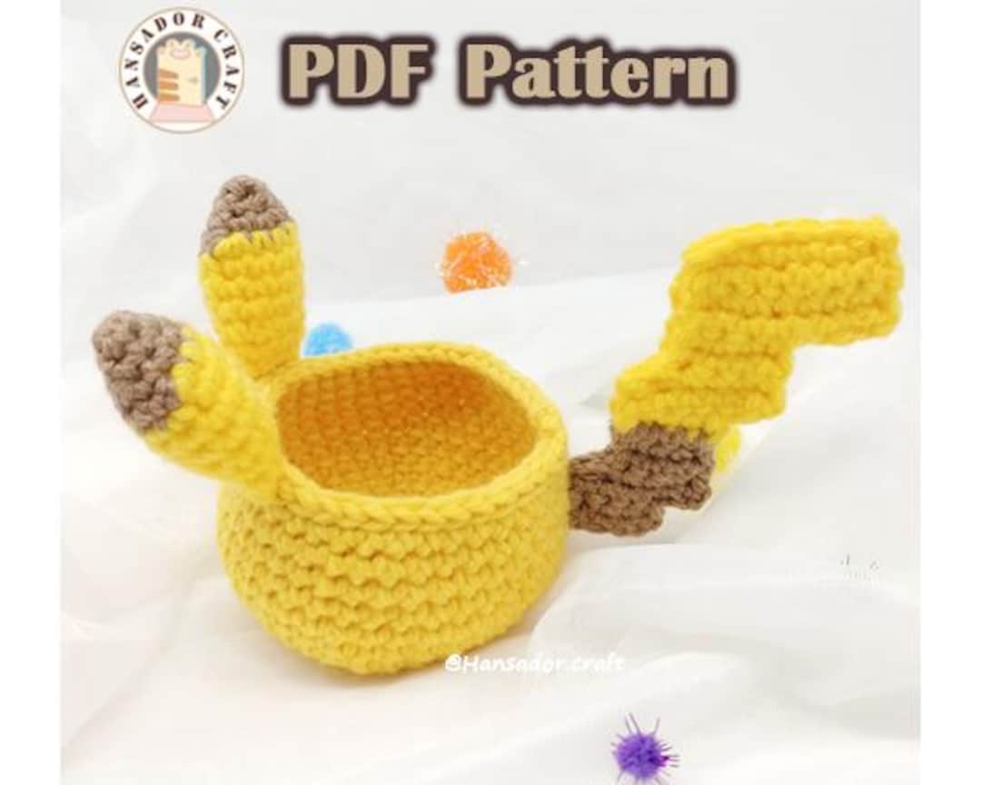 Pikachu Basket Crochet Pattern | Crochet Pokémon | Amigurumi Pikachu ...